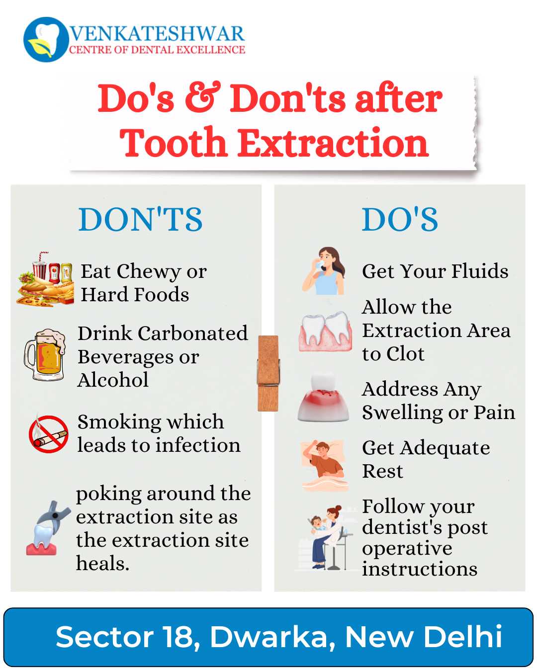 Do’s and Don’ts After Tooth Extraction - Venkateshwar Dental